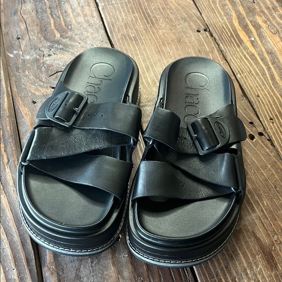 Chaco | Shoes | New Chaco Black Double Strap Sandals Size 7 | Poshmark